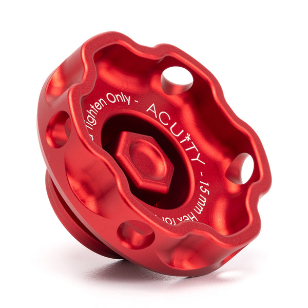 Podium Oil Cap in Satin Red for Hondas/Acuras – ACUITY Instruments